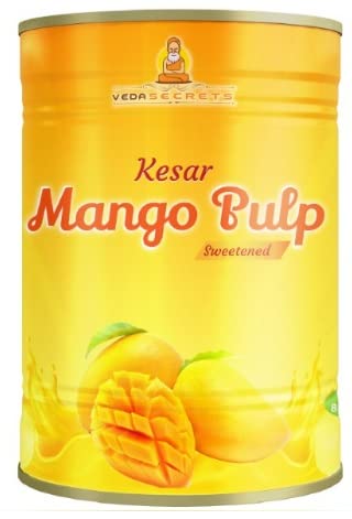 Amazon.com : VedaSecrets Mango Pulp Puree - Kesar (Sweetened) 850G (1 ...