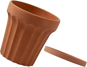 Amazon.co.jp: SUPVOX Terracotta Planter Perpetual Face Vase Clay ...