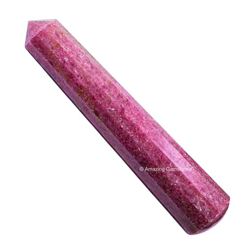 Amazon.com: Rhodonite Crystal Wand Massage Stick - Pelvic Wand Gua Sha ...