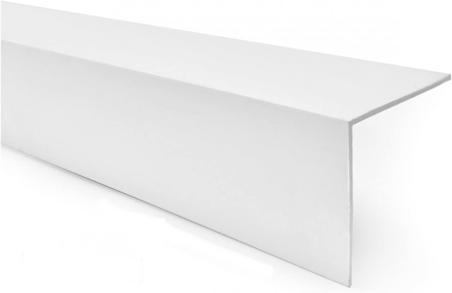 5 x White Plastic PVC Corner 90° 2.5 Meters Angle Wall Guard Edge ...