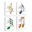 Amazon.com: NIIORTY Music Note Canvas Posters, Wall Art for Classroom ...
