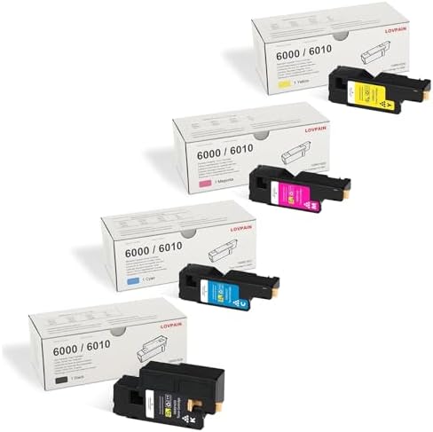 Amazon.com: Phaser 6000 / 6010 Toner Cartridges (4Pack, BK/C/M/Y ...