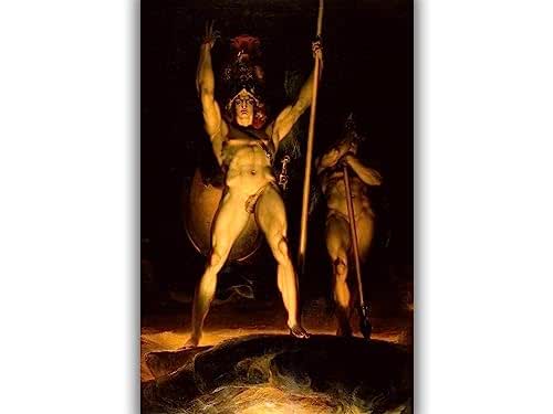 Amazon.com: Satan Summoning His Legions by Sir Thomas Lawrence Canvas Print (1797) • Classical ...
