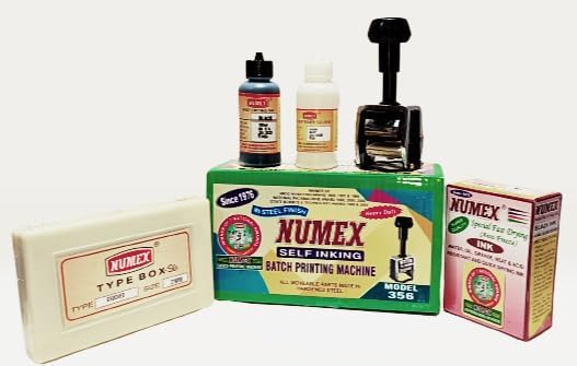 Numex (2MM) Self Inking Heavyduty Batch Coding (Printing) Machine/Mini ...