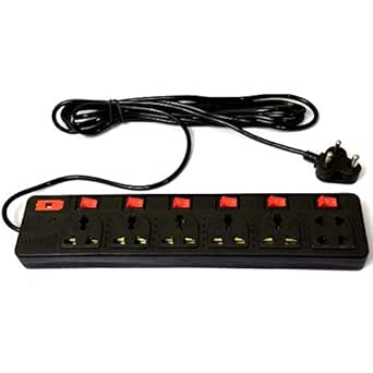 Deltron Extension Board,6 Amp Multi Plug Point Extension Cord (3 Meter ...