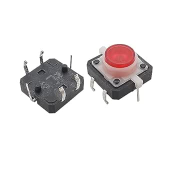 Amazon.com: 10Pcs Illuminated Tactile Tact Switch 12x12x7.3mm Blue ...