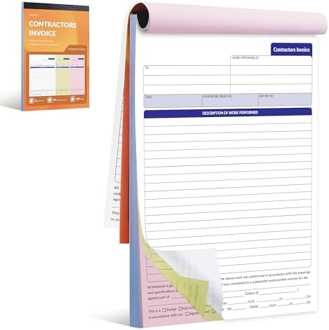 Amazon.com : Harfesto Large Contractor Invoice Book, Invoice Receipt ...