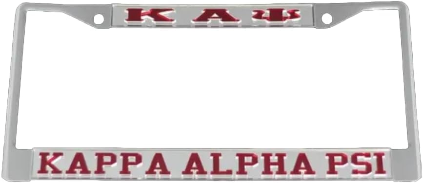 Amazon.com: Kappa Alpha Psi (KAP) Chrome License Plate Frame w/Silver ...