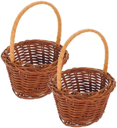 Amazon.com: Alipis 2pcs Miniature Picnic Baskets with Handles Small ...