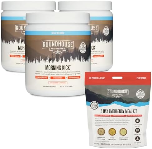 Amazon.com: ROUNDHOUSE PROVISION Morning Kick 3 Pack, Zero Sugar Greens ...