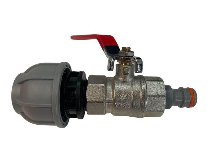 mdpe Water Pipe to Garden Hose Connector with Metal Full Flow Valve ...