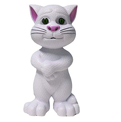 Aali Talking Cat with Stories and Songs, Touch Functions (White ...