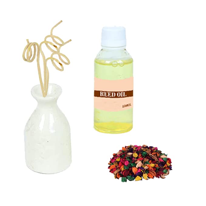 Reed Diffuser Set - Fresh Contains 1pc Reed Vase (Small), 4 Curly Reed ...