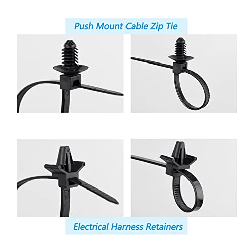 Snapklik.com : UNIGT 150pcs Push Mount Cable Zip Tie
