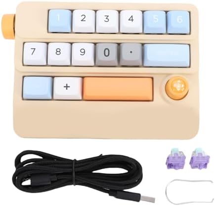 GOWENIC Mechanical Number Pad, 19 Keys Hot Swappable Macro Programmable ...