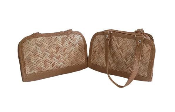 Buy SNIFF AND HERBS Pack of 2 Bamboo Bag | Handmade Women's Shoulder ...