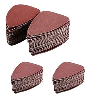 KingBra 100Pcs Finger Oscillating Multi Tool Sanding Pads, 60/80/100 ...