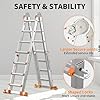 Valeo Ladder 14FT, Multi Position 4 Step Ladder Extension, Anti-Slip A ...
