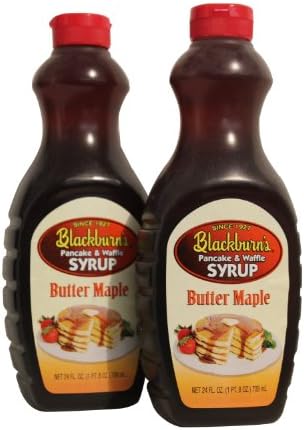 Amazon.com: Blackburn's Pancake & Waffle Syrup, 24 Oz (Pack of 2 ...