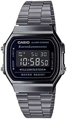 Casio Vintage B650WB-1BDF Black Digital Dial Black Stainless Steel Band ...