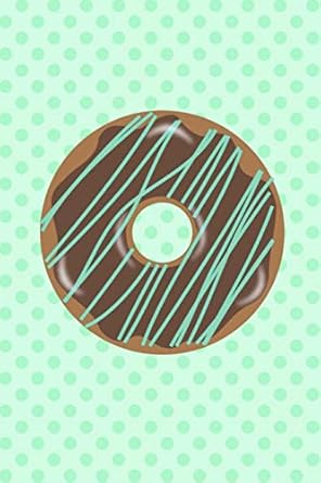 Buy Mint Donut Notebook: Cute Mint & Chocolate Donut Lined Notebook ...