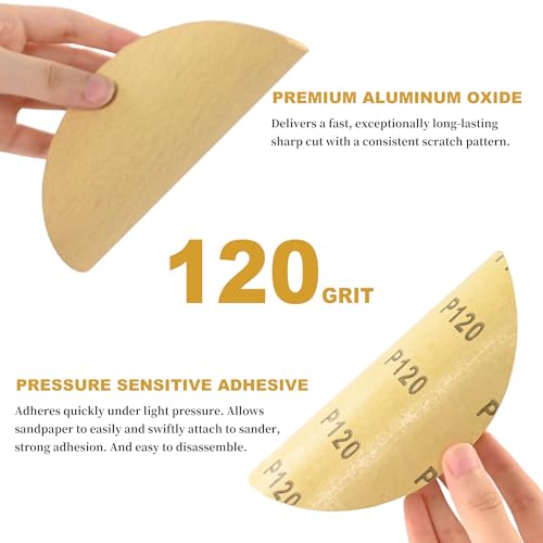 Snapklik.com : BELINOVA 100PCS PSA Sanding Discs 120 Grit Sandpaper ...