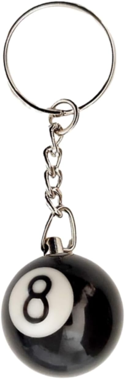Dorytop 8 Ball Keychain Creative Key Chain Pendant Billiard Key Ring ...