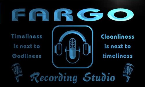 qm2304-b Fargo Recording Studio Microphone On the Air Bar Neon Beer ...