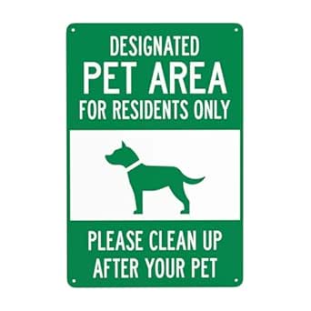 Designated Pet Area For Residents Only Please Clean Up Dog Park ...