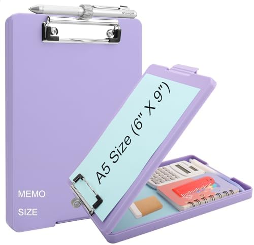 Amazon.com : A5 Clipboard with Storage for Office Supplies,Size 6.6" x ...