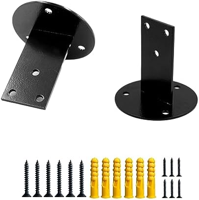 Amazon.com: JuneFanwei 2pcs Black Handrail Bracket, Heavy Duty ...
