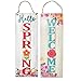 Amazon.com : Spring Easter Welcome Sign Set of 2 for Front Door Wall ...