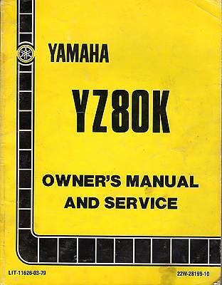 1983 YAMAHA MOTORCYCLE YZ80K LIT-11626-03-79 OWNER'S SERVICE MANUAL ...