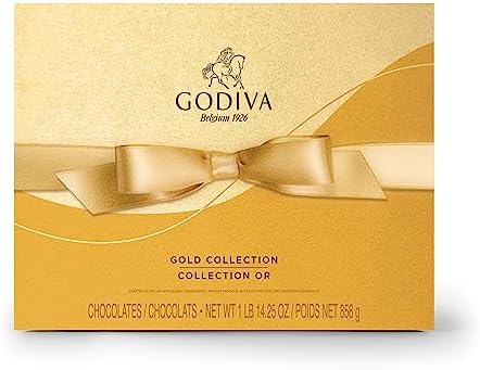 Amazon.com : Godiva Chocolatier Gourmet Chocolate Gold Gift Box - 72 ...