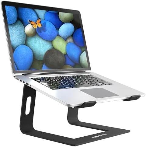 amazon basics Aluminium Laptop Stand | Sturdy Design | Heat Dissipation ...
