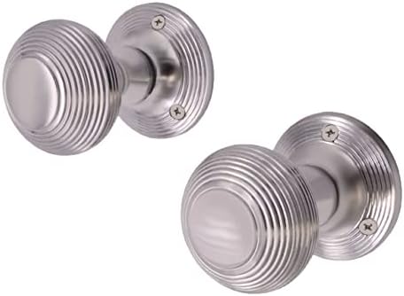 Satin Chrome Victorian Mushroom Rim Door Knobs 50mm : Amazon.co.uk: DIY & Tools