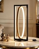 ・ブランド:GOEBLESON・製造元:GOEBLESON・モデル:D62TL05 Table Lamp・製造元/メーカー部品番号:D62TL05・【デュアルフレームデザイン、モダンな美学】このモダンなテーブルランプは、黒い外枠とクルミ色の...