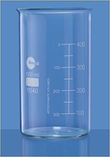 Borosil 1040016 Tall Form without Spout Beaker, 100 ml : Amazon.in ...