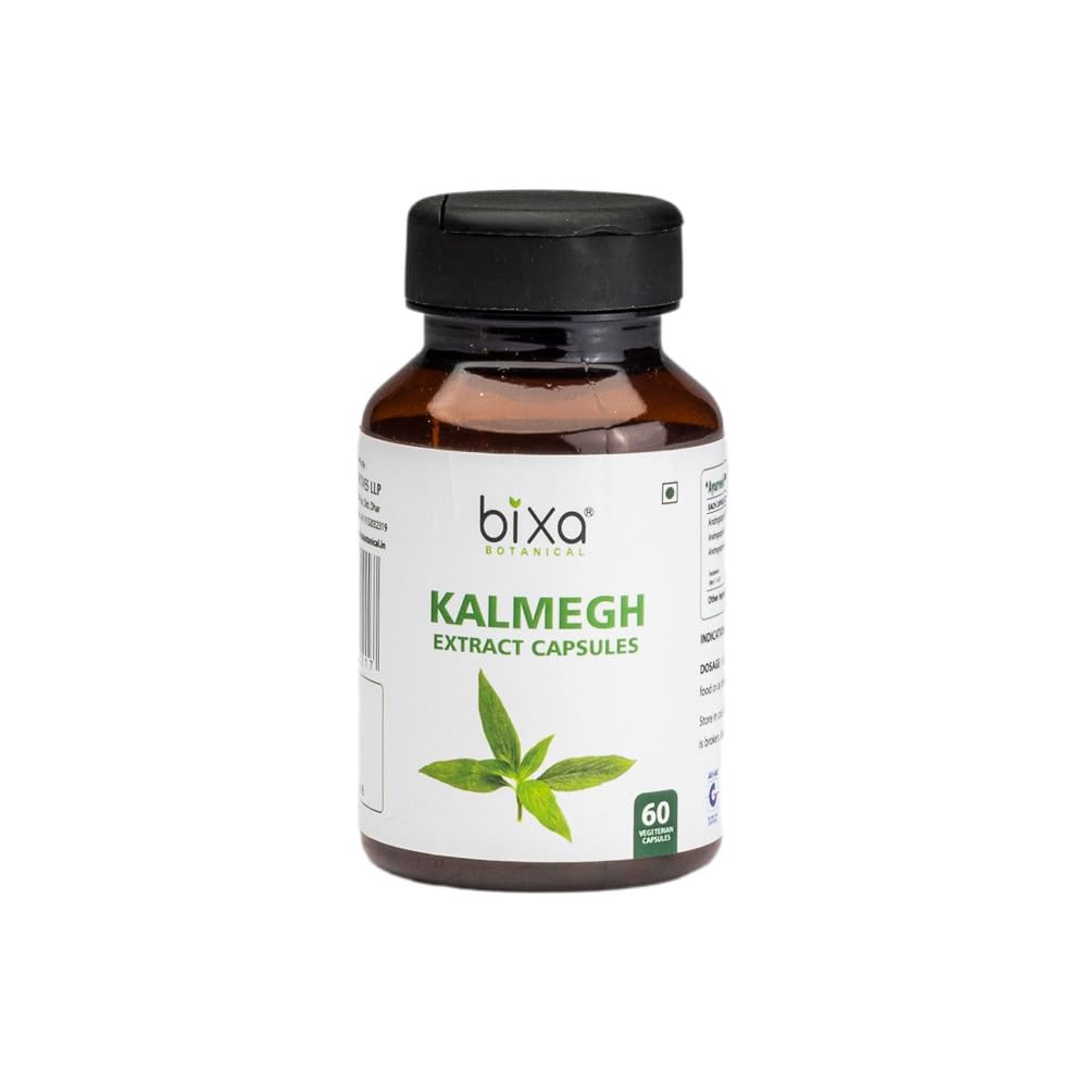 Bixa Botanical Kalmegh Capsules Andrographis 20 Andrographolide Extract ...