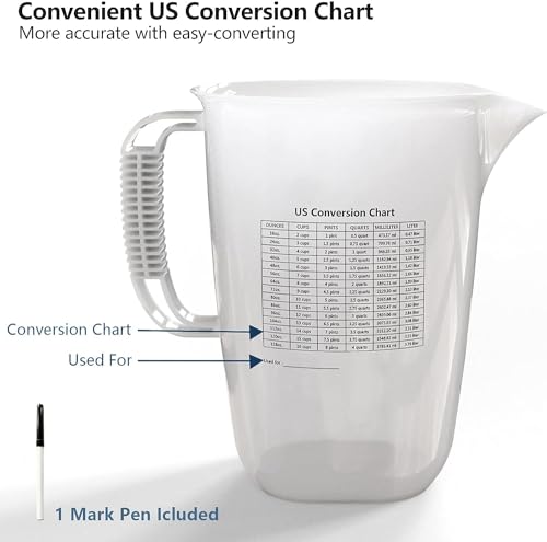 Snapklik.com : 1 Gallon Measuring Pitcher-Convenient Conversion Chart ...