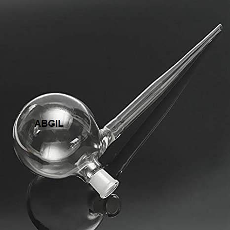 ABG BOROSILCIATE GLASS RETORT FLASK WITH STOPPER. 1000ML. ONE UNIT ...