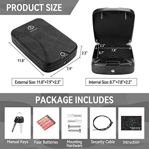 Snapklik.com : WINCENT Portable Gun Safe Quick Access Gun Safes For ...