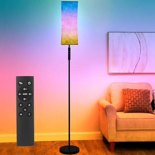 Snapklik.com : Aiuca RGB Floor Lamp, 65” Modern Standing Lamps