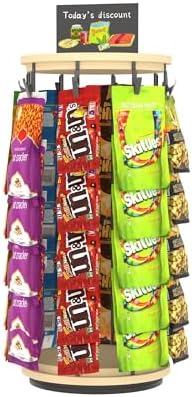 Amazon.com: Esyun Chip Rack Display Stand with 360° Rotation, Wood ...