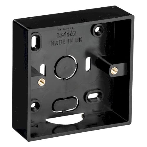 UK Electrical Accessories Black D-Line 1 Gang Or 2 Gang / Single Or ...