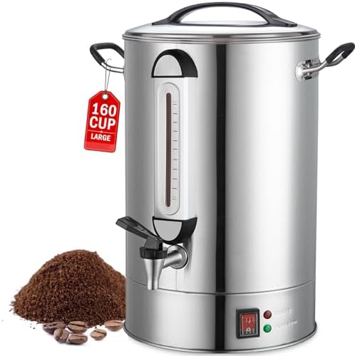 Amazon.com | HOMOKUS Commercial Coffee Urn, 120 Cup Extra Large Hot ...