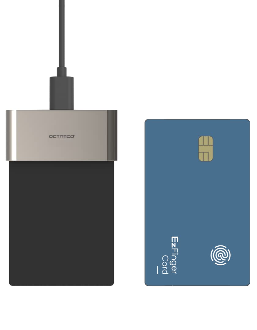 Octatco Ezfinger Card Fingerprint Fido2 U2f Security Key Nfc Compatible ...