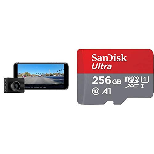 Garmin Dash Cam 46 & SanDisk 256GB Ultra microSDXC UHS-I Memory Card ...