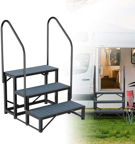 Amazon.com: 3 Steps Hot Tub RV Steps with Dual Handrail, 𝟐𝟎𝟐𝟓 𝐔𝐩𝐠𝐫𝐚𝐝𝐞𝐝 ...