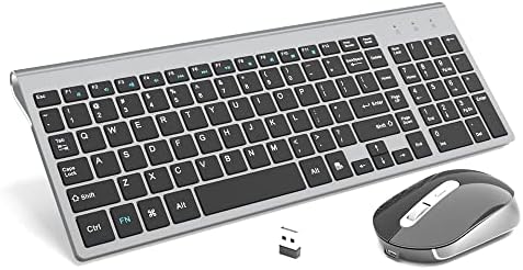 Wireless Keyboard and Mouse,Ultra Thin Sleek Design Keyboard and Mouse ...